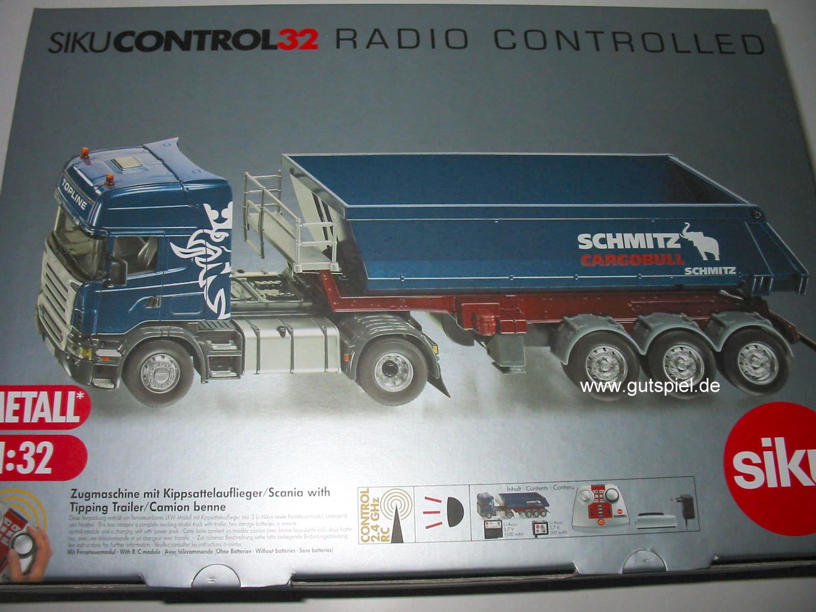 Siku Control 32 Scania mit Kippmuldenauflieger mit 2,4GHz Funkvernbedienung